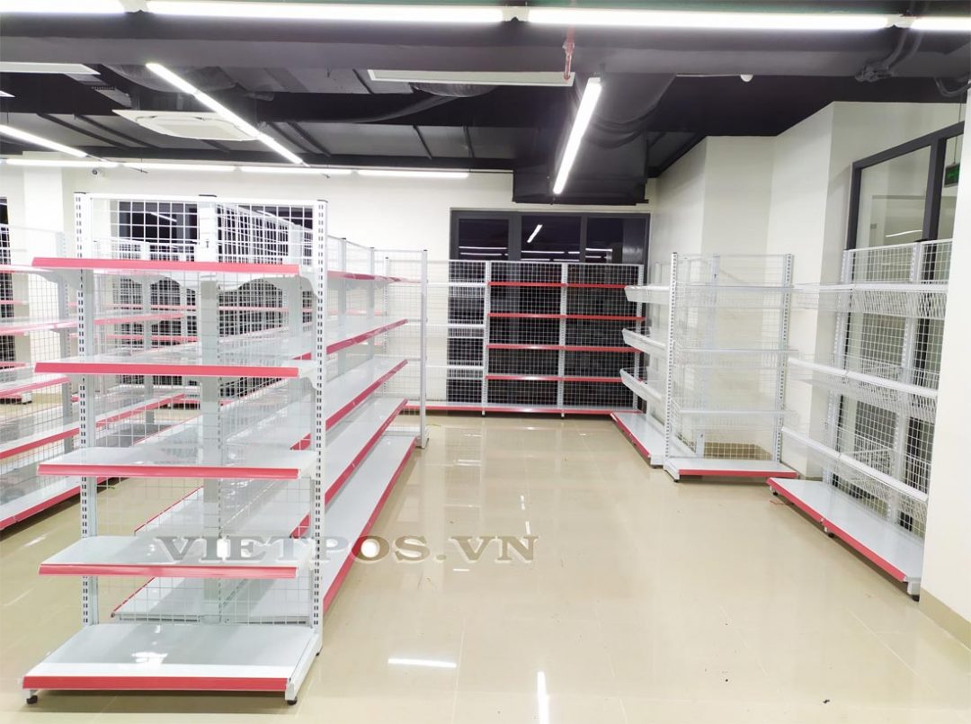 Installation of VietPos Rack supermarket shelves at Swiss-Belresort ...