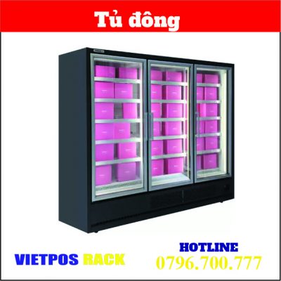 Multi-level freezer with 3 doors to open - Việt POS Rack
