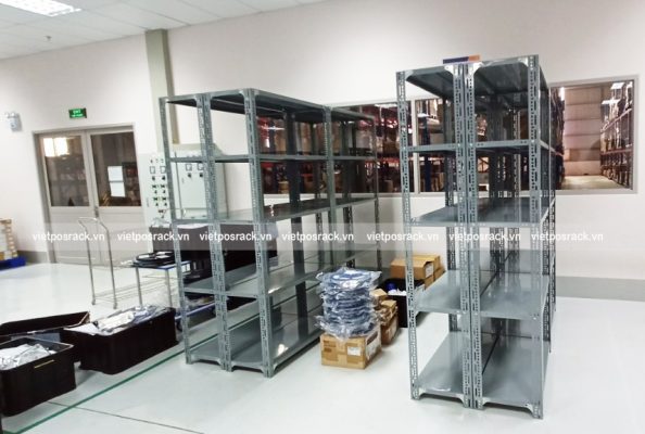 V hole shelves 4 floors L1.2M x W0.3M x H1.6M - Việt POS Rack