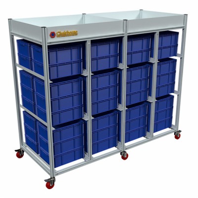 Aluminum profile turnover car - Việt POS Rack