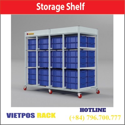 Aluminum profile turnover car - Việt POS Rack