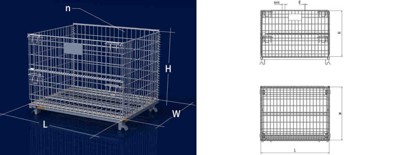 Wire Mesh Container - Việt POS Rack