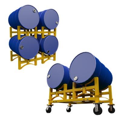 Mobile oil drum rack - Việt POS Rack