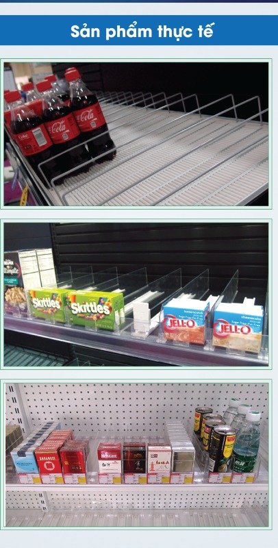 Spring Loaded Slow Feed Shelf Pusher System - VPOS-SP-H-02 - Việt POS Rack