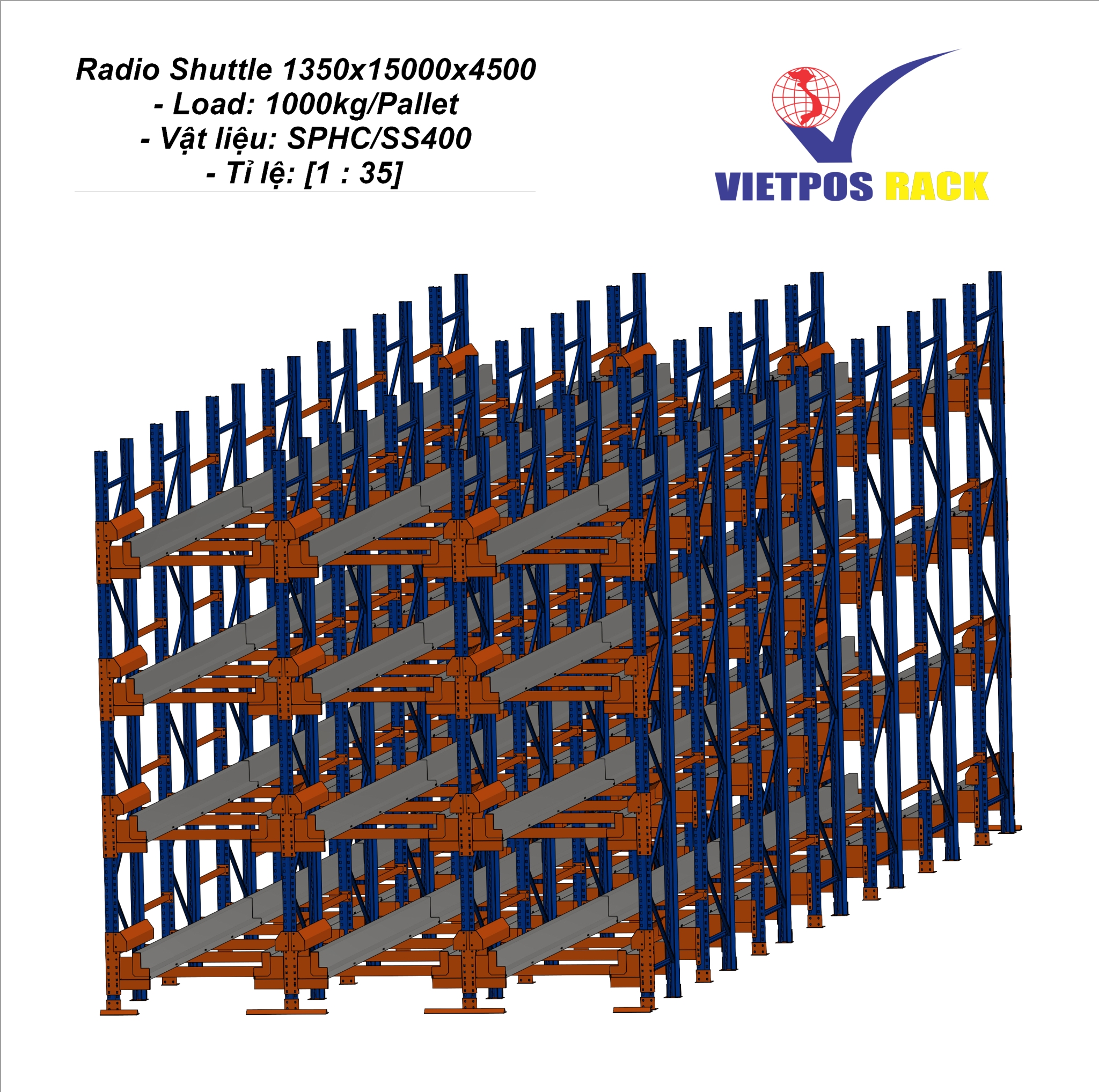 Kệ Radio Shuttle Cart | VietPOS Rack