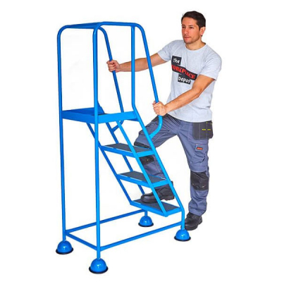 Mobile warehouse ladder VPR-304-4 steps - Việt POS Rack