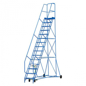 Mobile warehouse ladder VPR-311-15 steps - Việt POS Rack