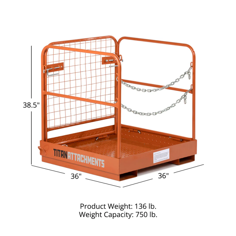 Forklift Safety Cage Work Platform 36" x 36" - LA0257 EN ...