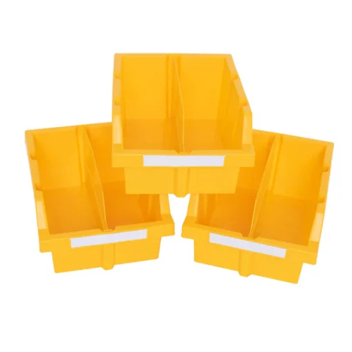 Yellow Polypropylene Storage Bins & Dividers Set for Industrial Racks ...